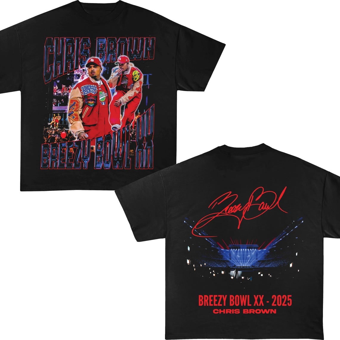 Chris Brown Breezy Bowl XX Tour 2025 T-Shirt - Walmart.com