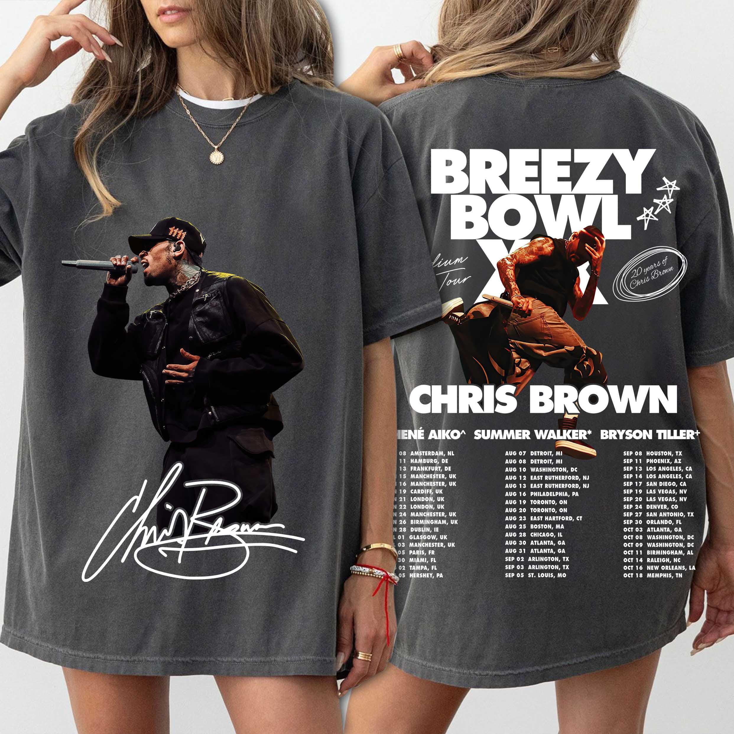 Chris Brown Breezy Bowl XX Tour Shirt, Chris Brown Shirt, Chris Brown ...