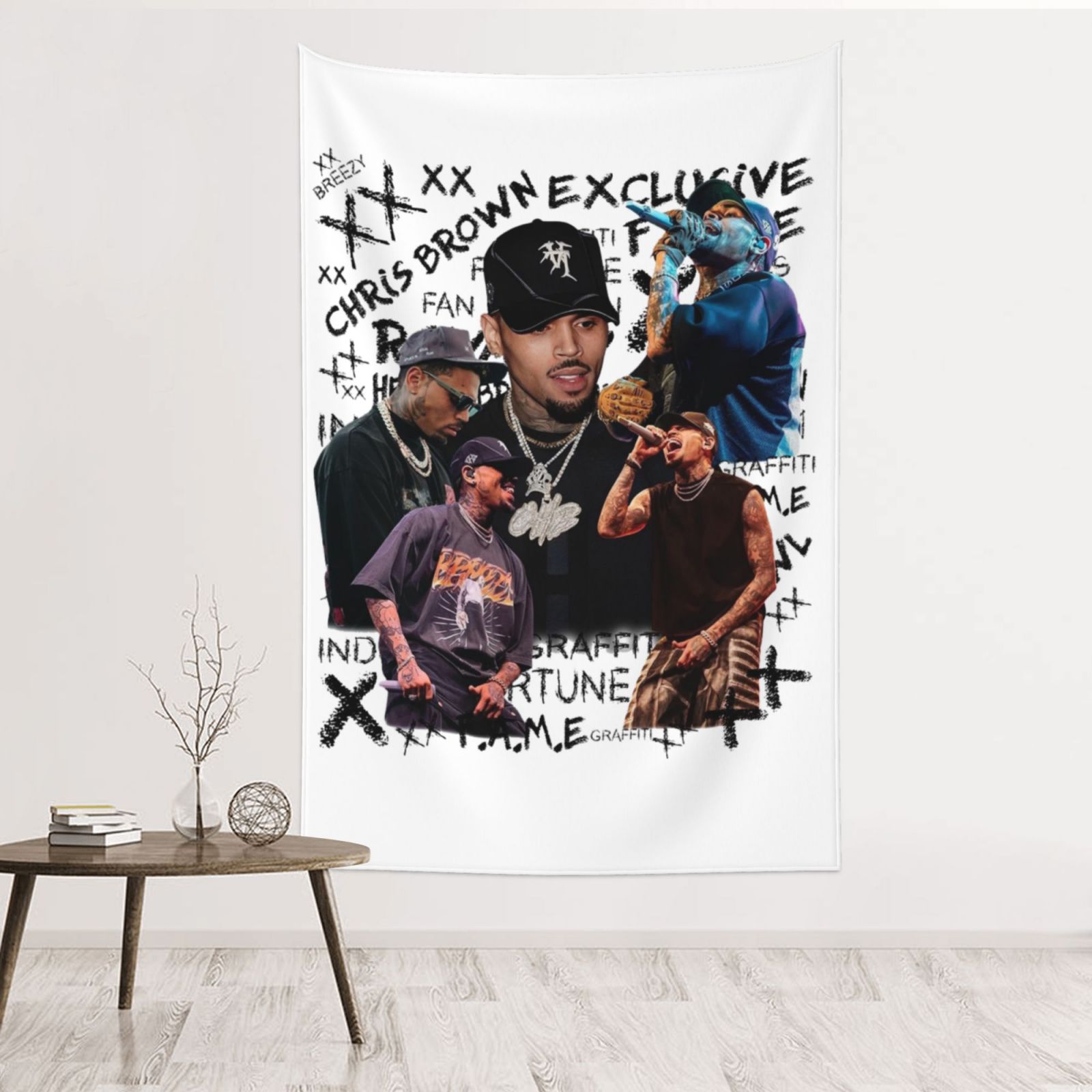 Chris Brown Breezy Bowl XX Wall Tapestries for Bedroom Aesthetic Living ...