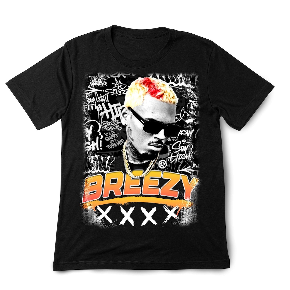 Chris Brown Breezy fan shirt stylish music merch for casual and concert ...