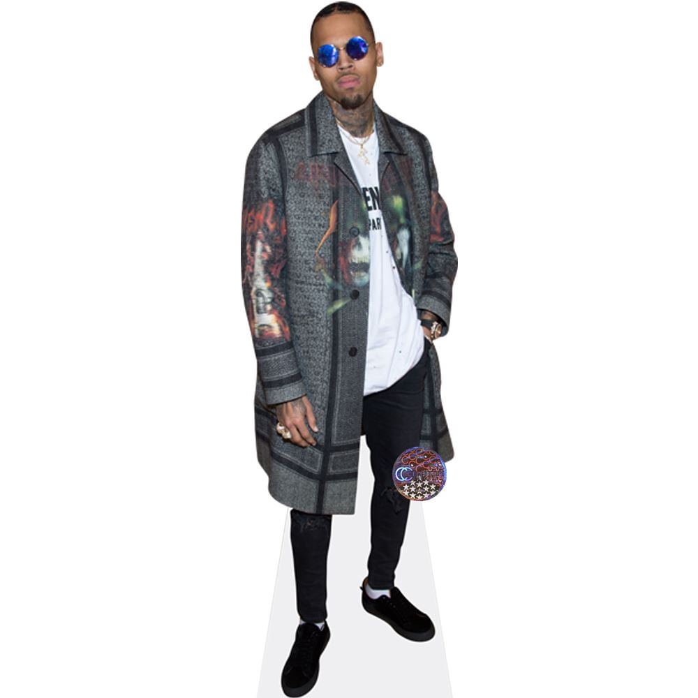Chris Brown (Coat) Mini Cardboard Cutout Standee - Walmart.com