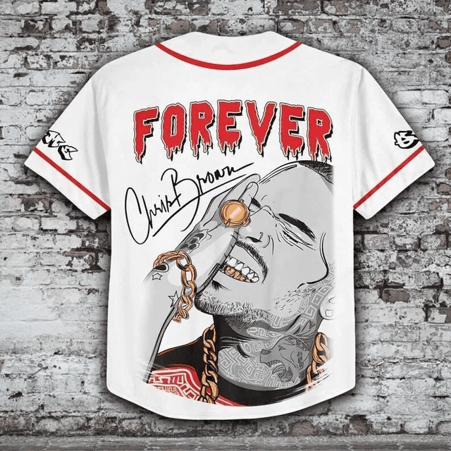 Chris Brown Forever Album 2025 Tour Baseball Jersey - Walmart.com