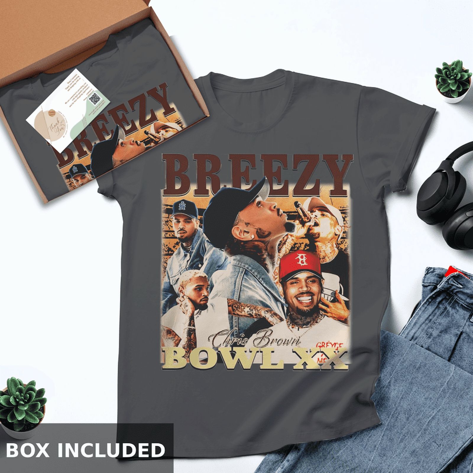 Chris Brown Shirt | 2025 Breezy Bowl XX Tour T-Shirt | Vintage Style ...