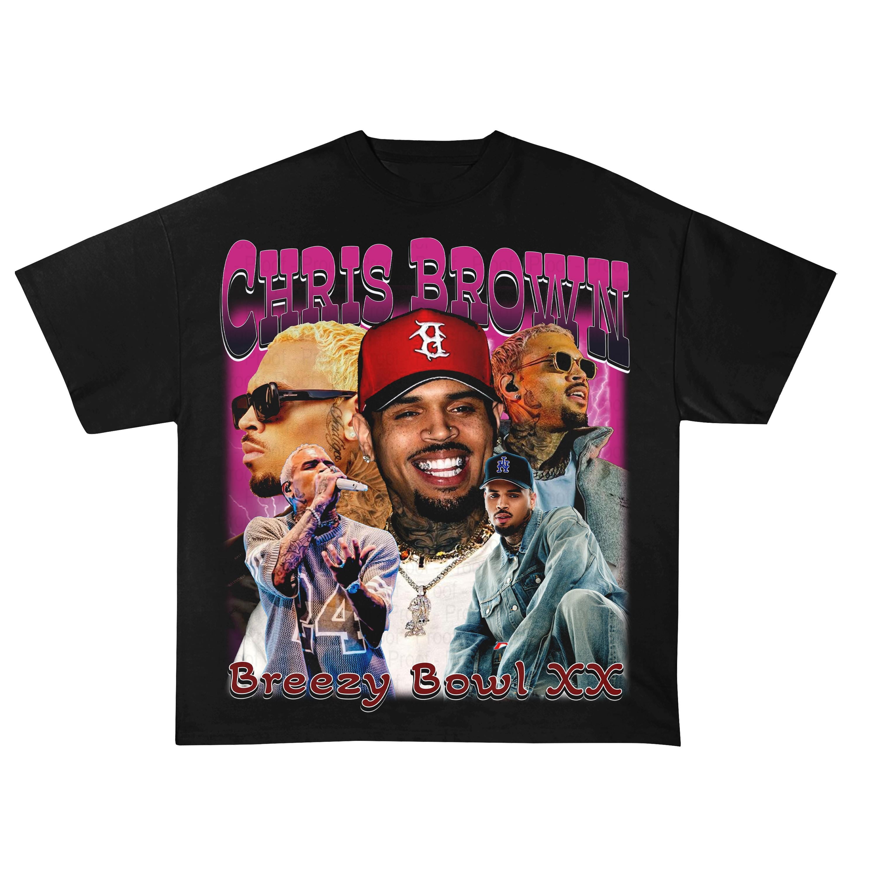 Chris Brown Signatures Shirt, 2025 Chris Brown Breezy Bowl XX Tour T ...