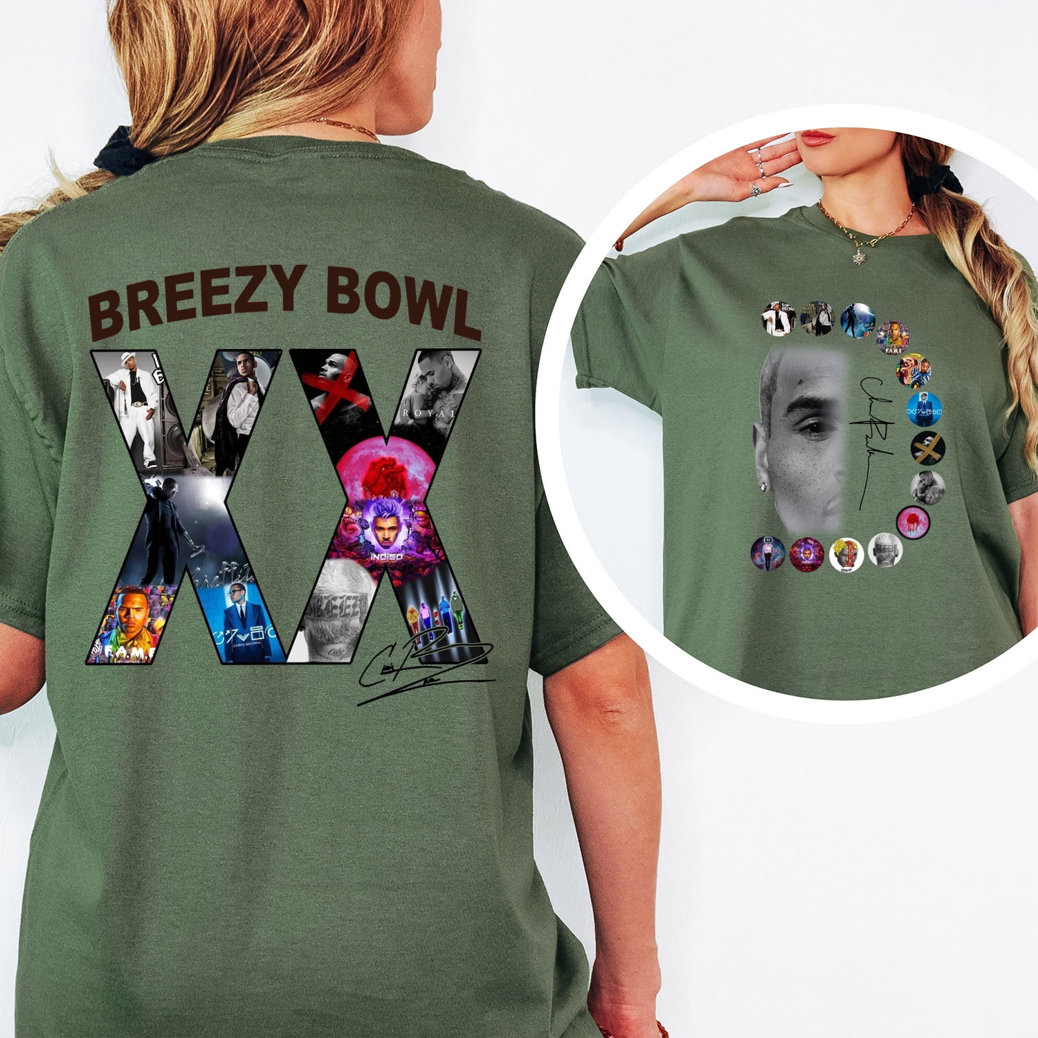 Chris Brown T-Shirt, Breezy Bowl XX V2 Graphic Tee Shirt - Walmart.com