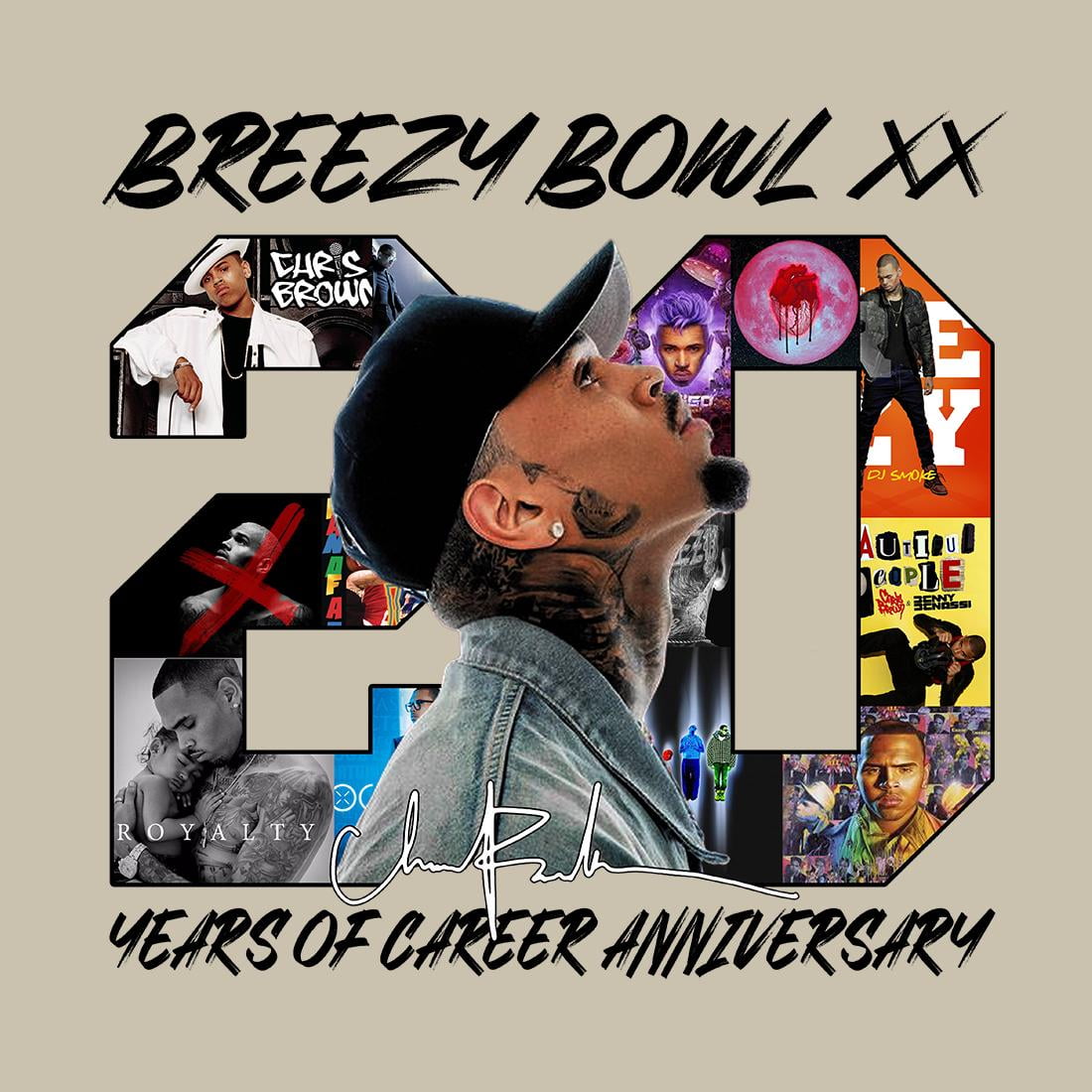Chris Brown T-Shirt Design, Chris Brown , Breezy Bowl XX , Chris Brown 20 Years Of Career ...