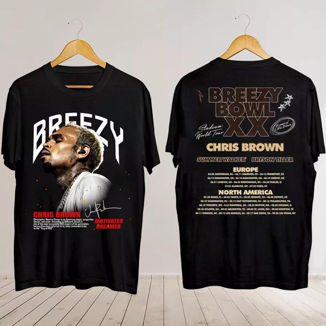 Chris Brown Tour 2025 Merch, Breezy Bowl XX Concert Apparel, R&B Music Fan Gift Idea - Walmart.com