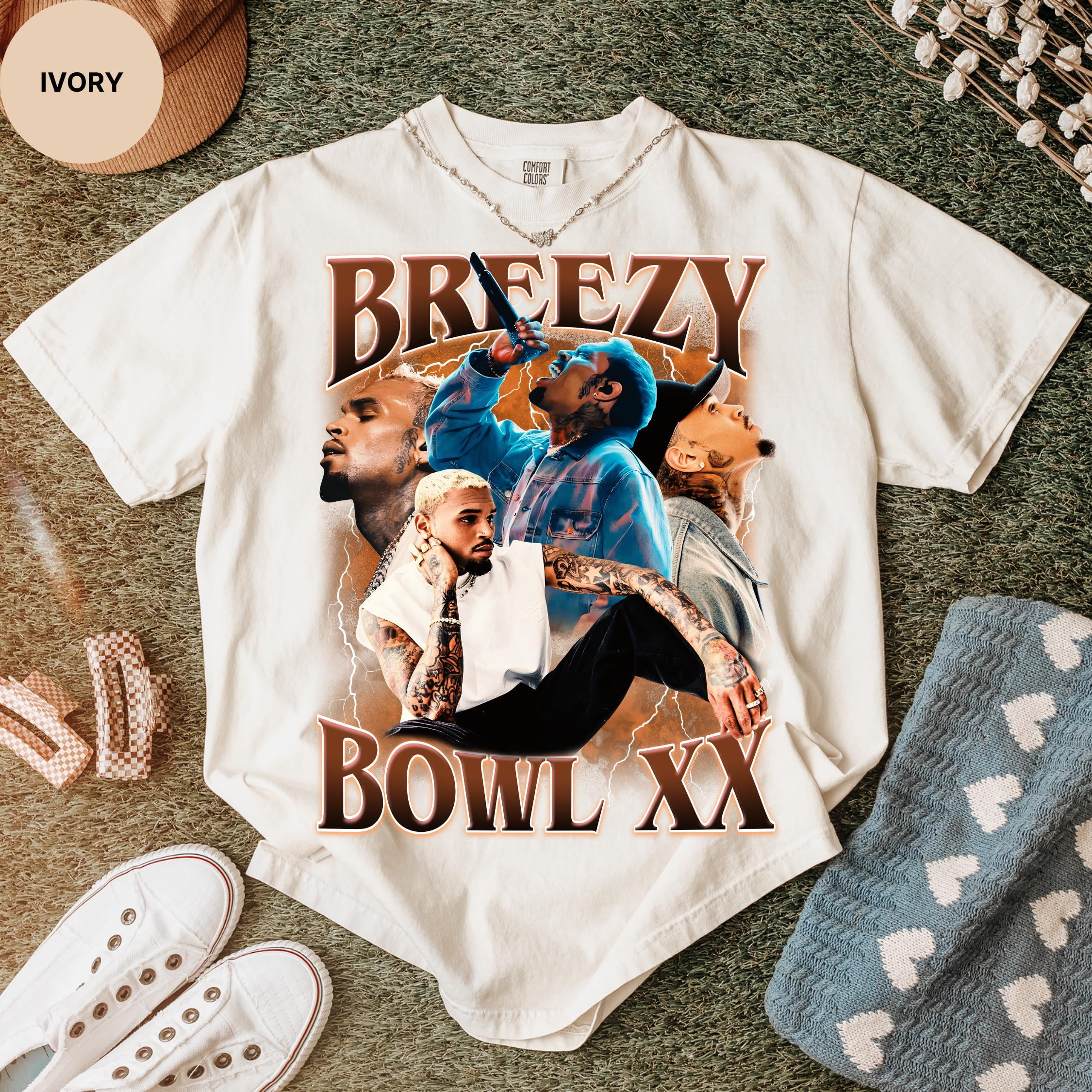 Chris Brown Tour Breezy Bowl XX V2 Vintage Shirt, Concert Retro 2025 ...