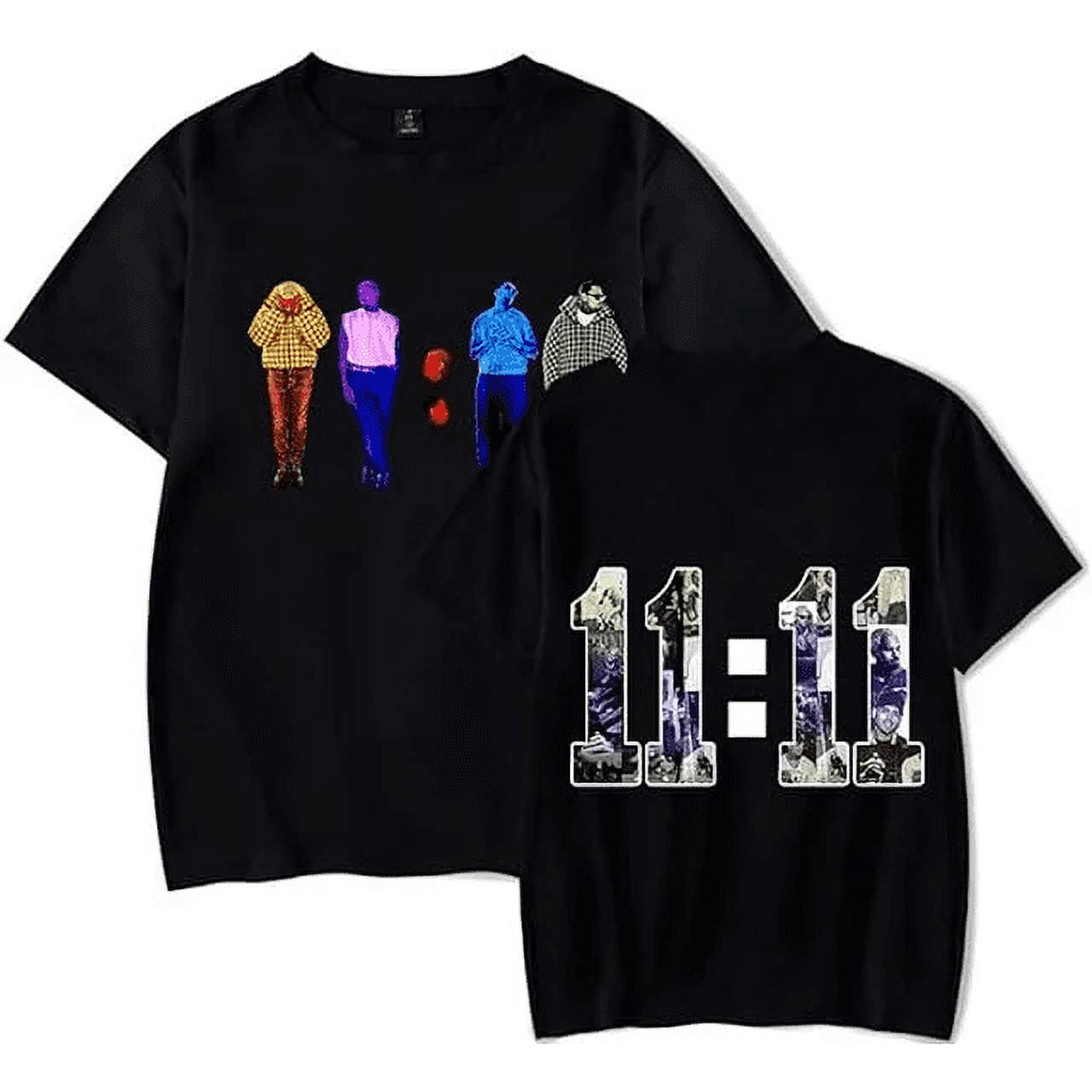 Chris Brown merch 11:11 Tour T-shirt short sleeved round neck women's ...