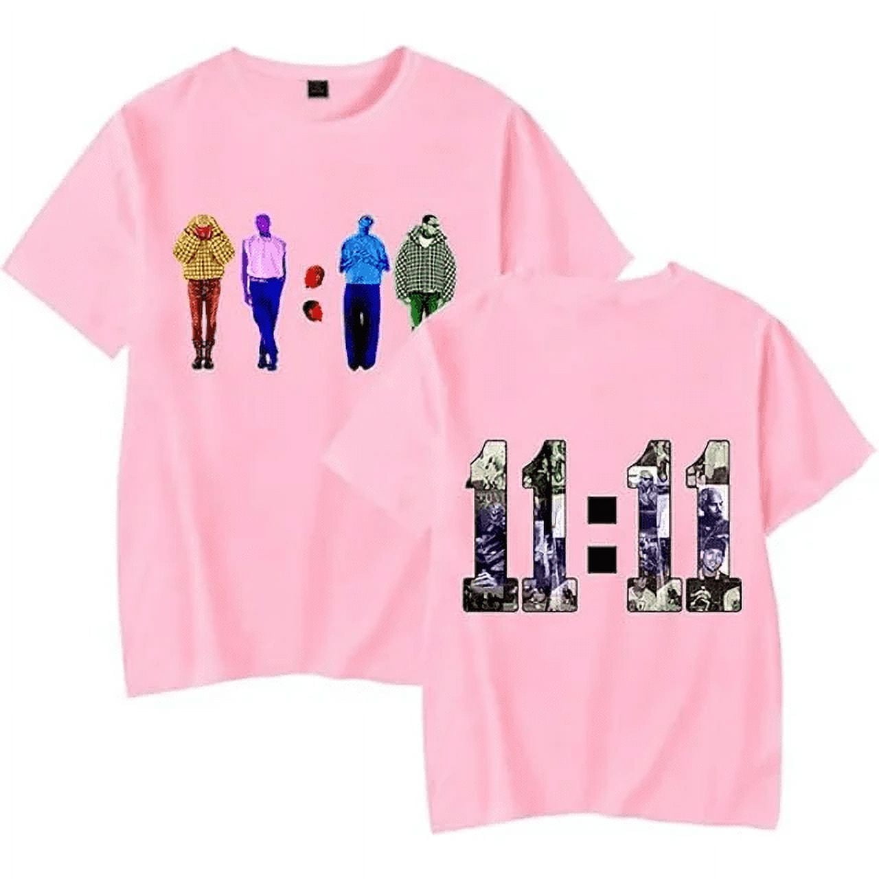 Chris Brown merch 11:11 Tour T-shirt short sleeved round neck women's ...