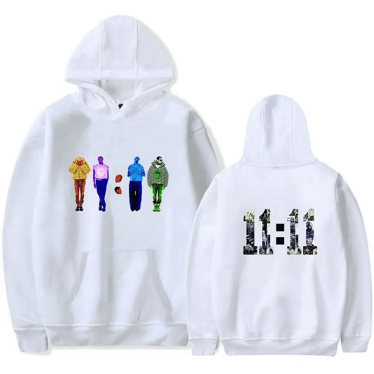 Chris Brown merch 11:11 Tour hooded drawstring pocket sweatshirt men ...