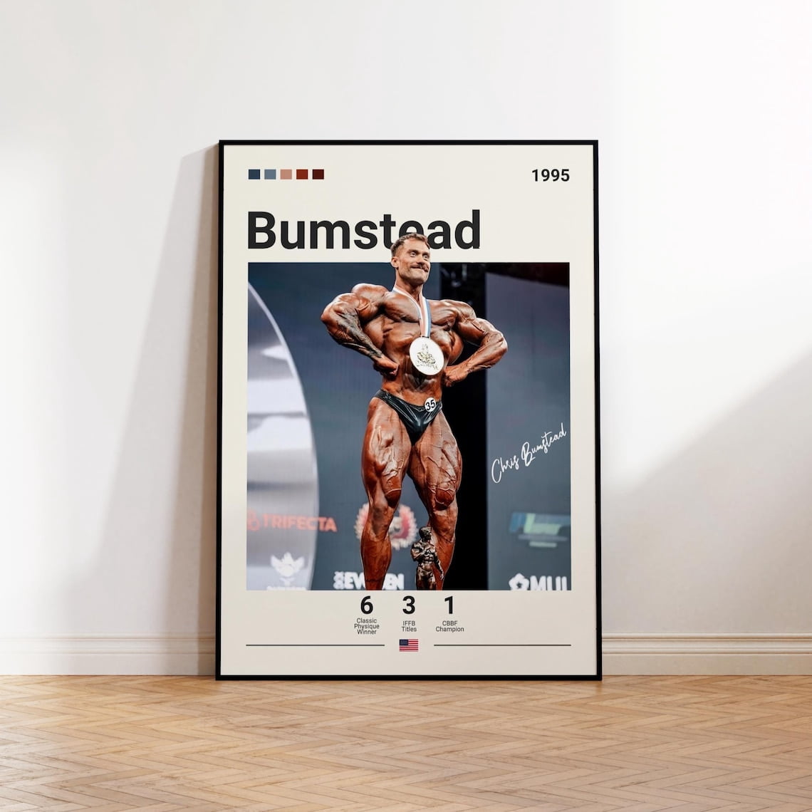 Chris Bumstead Modern Bodybuilding Icon Wall Art Intense Fitness Room ...