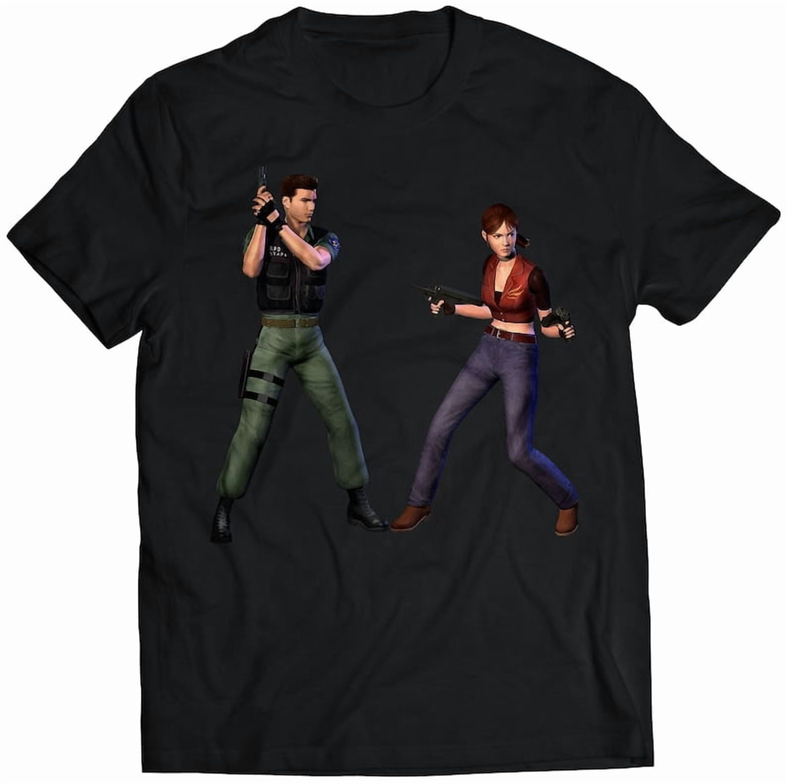 Chris & Claire Redfield Residence Evil Code Veronica T-shirt (vector ...