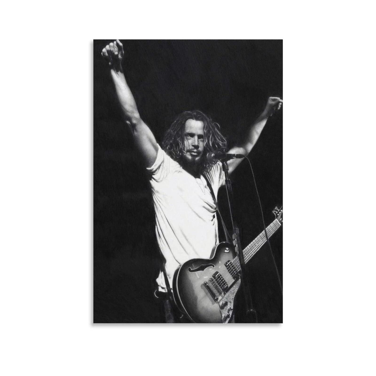 Chris_Cornell Black and White Art Canvas Poster Poster Canvas Picture ...