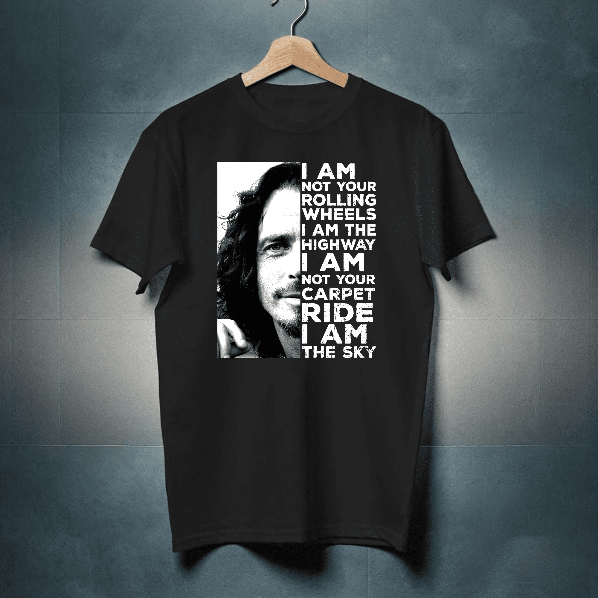 Chris Cornell I Am The Highway Shirt Classic Black Unisex S-234XL ...