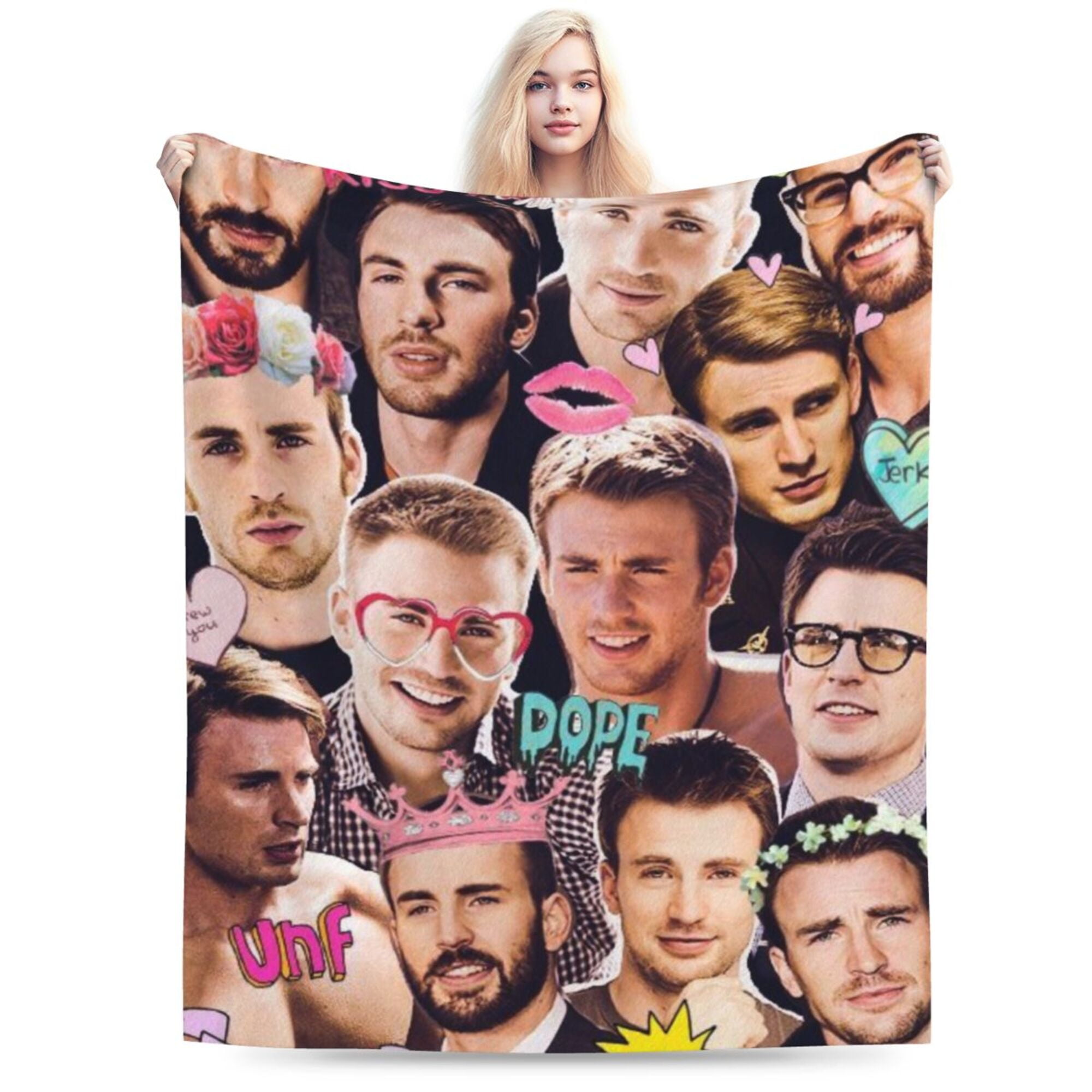 Chris Evans Blanket, Super Soft Throw Blanket For Couch Sofa Bed, Cozy ...