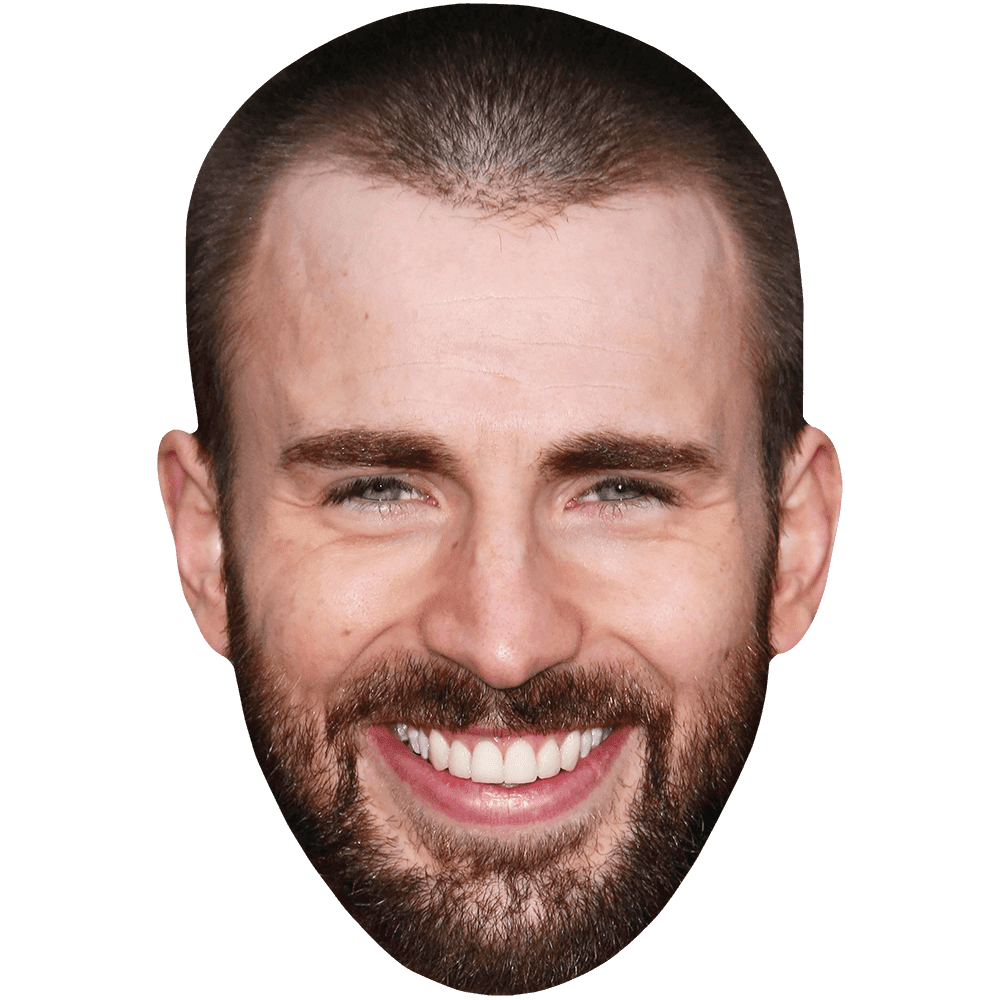 Chris Evans (Short Hair) Celebrity Mask, Flat Card Face, Fancy Dress ...