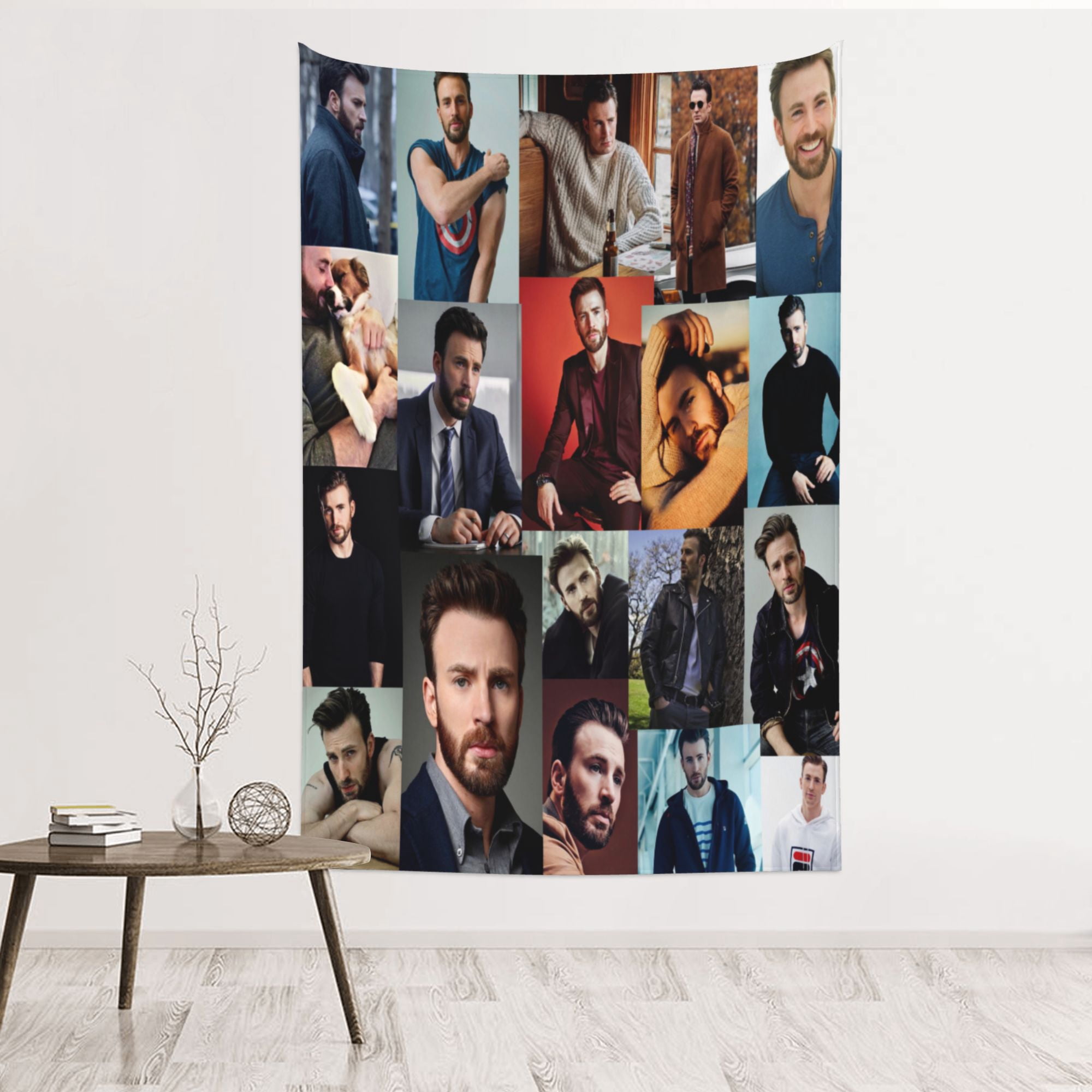 Chris Evans Tapestry for Men, Boys Bedroom Living Room Dorm Wall Decor ...