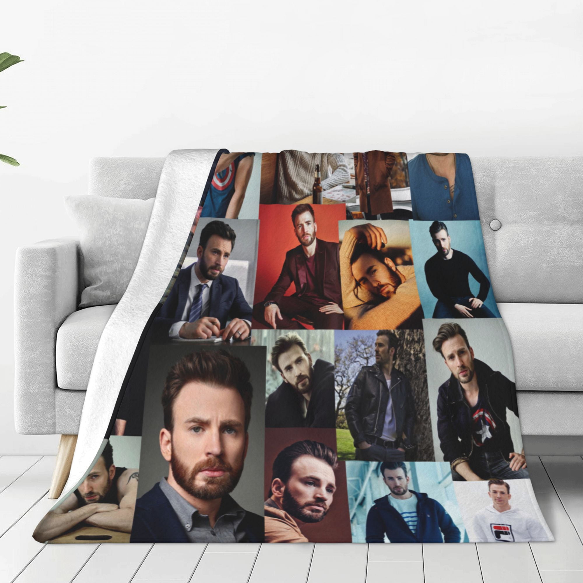 Chris Evans Throw Blanket Soft Plush Travel Blanket For Bedroom Living ...