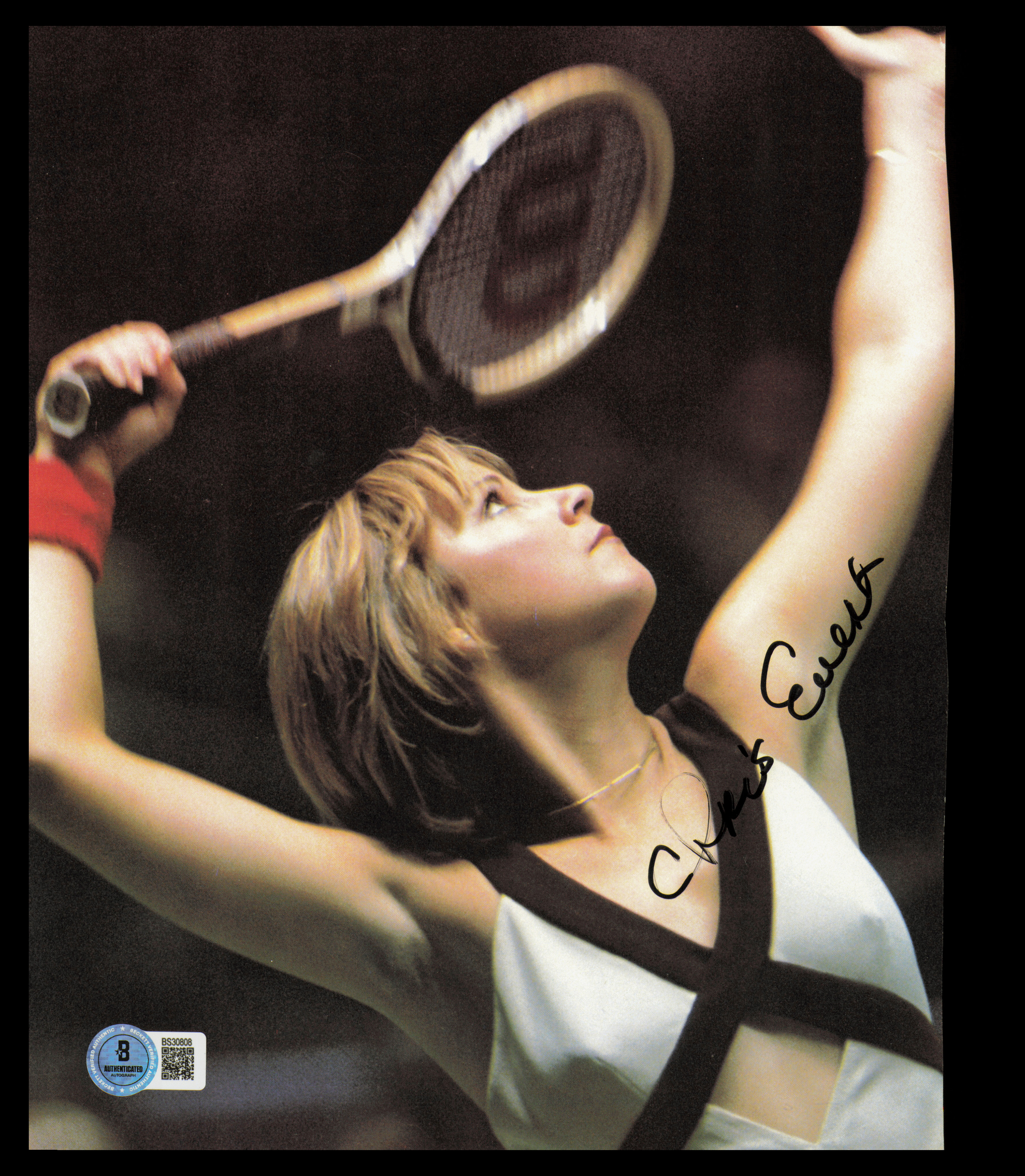 Chris Evert Autographed 8x10 Magazine Page Photo Beckett BAS QR # ...