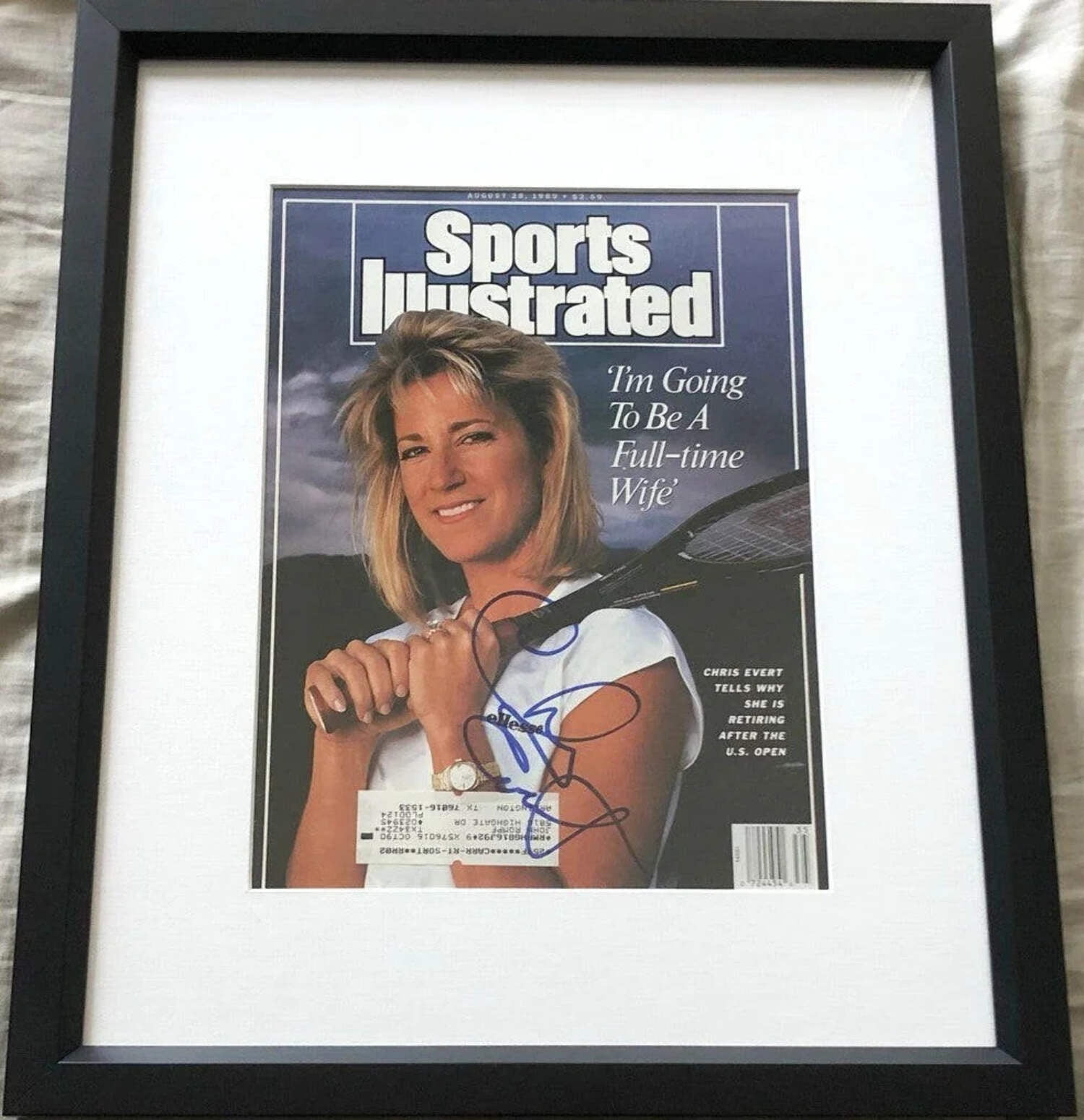 Chris Evert autographed 1989 Sports Illustrated magazine cover custom ...