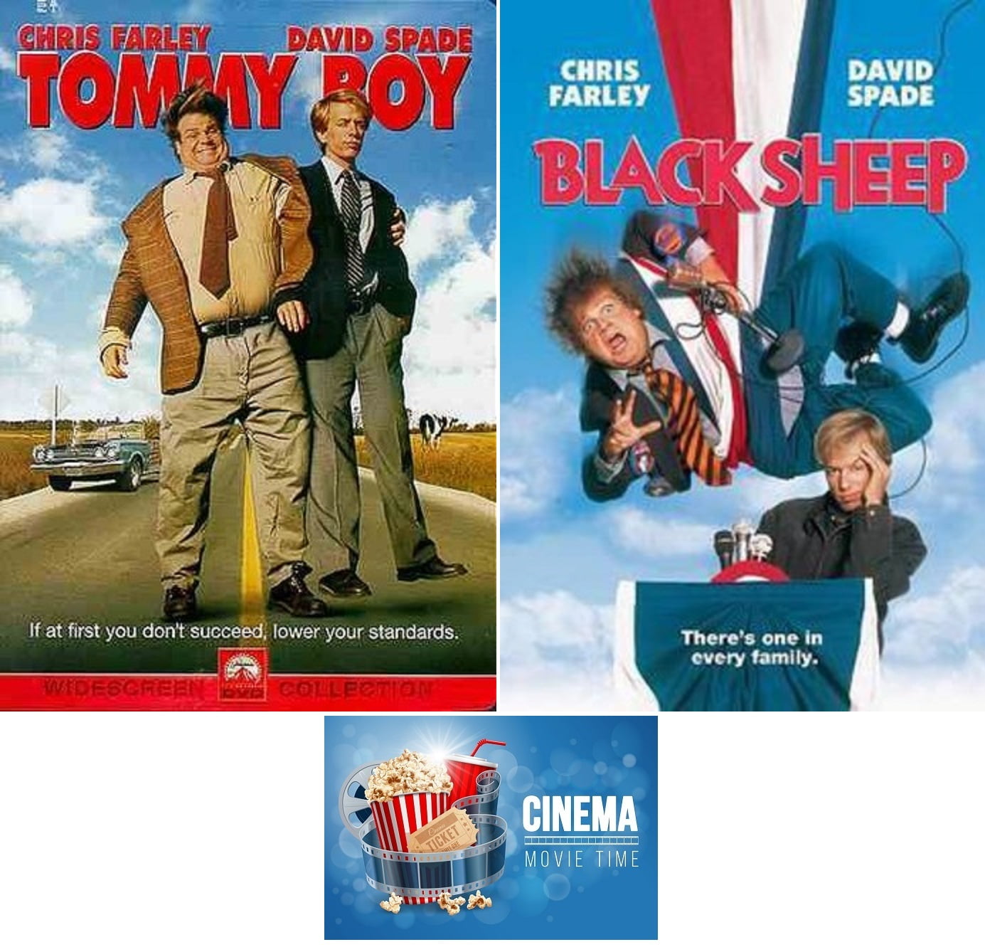 Chris Farley Comedy Double Feature TOMMY BOY & BLACK SHEEP 2 DVD Set ...