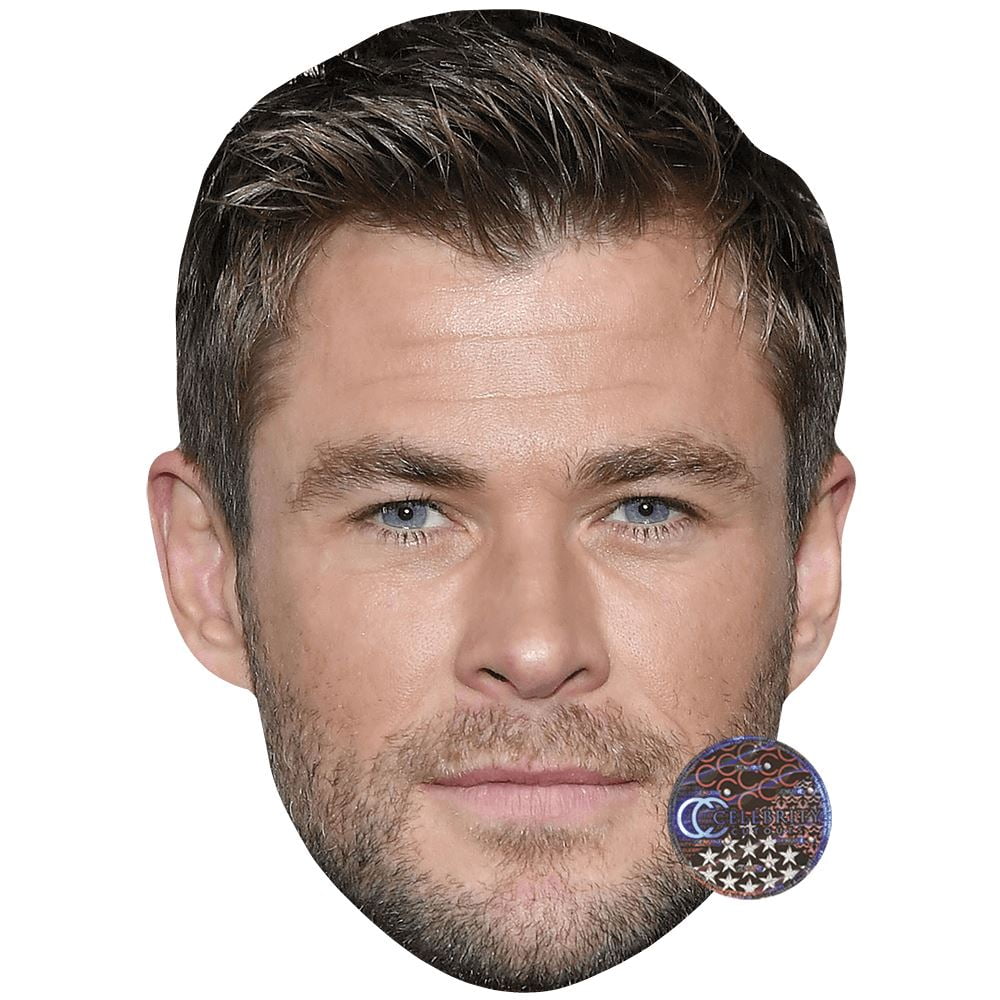 Chris Hemsworth (Beard) Celebrity Mask, Flat Card Face, Fancy Dress ...