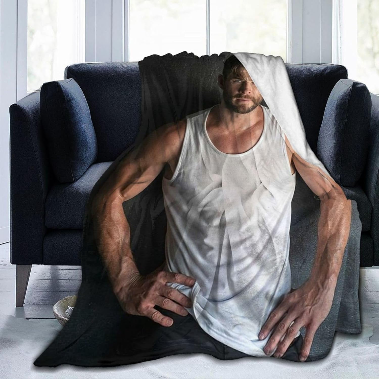 Chris Hemsworth Blanket Bedding Fleece Blanket Soft Throw Blankets ...