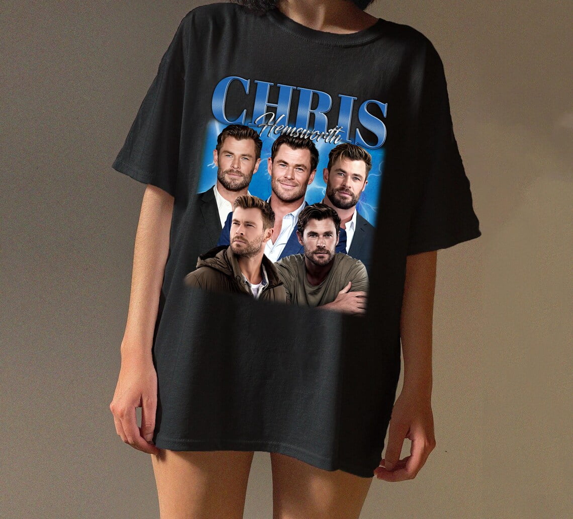 Chris Hemsworth Comfort Colors Shirt, Chris Hemsworth Fan Gift, Retro ...