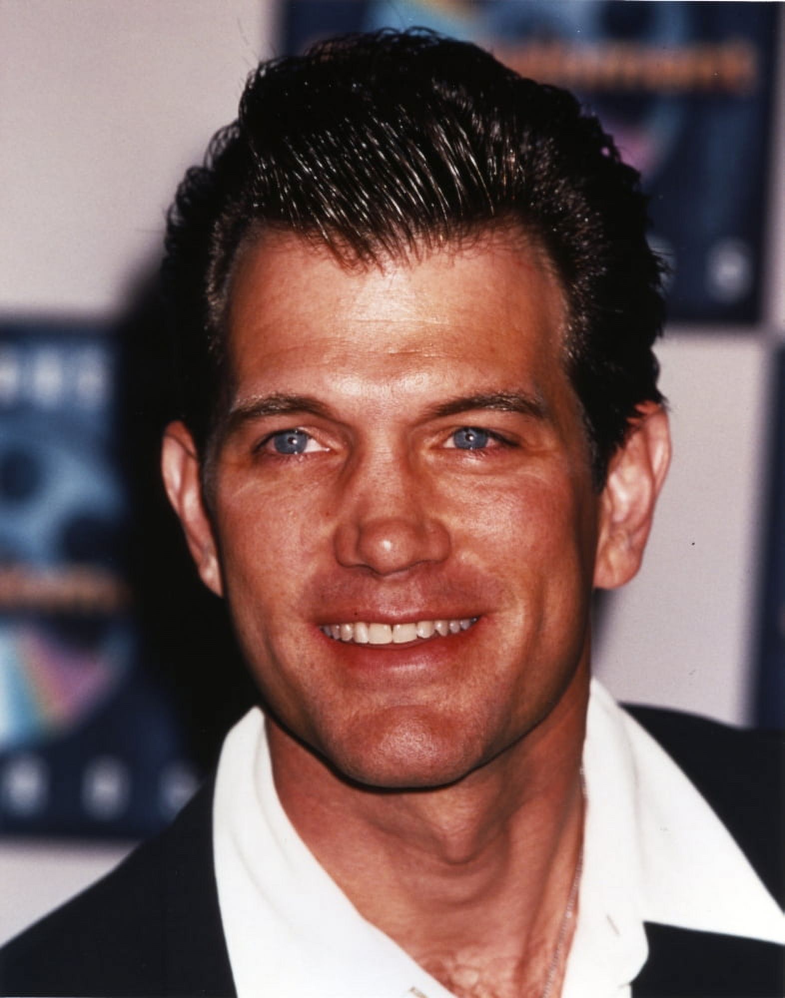 Chris Isaak Close Up Portrait in Black Coat with White Collar Photo Print (8 x 10) - Walmart.com