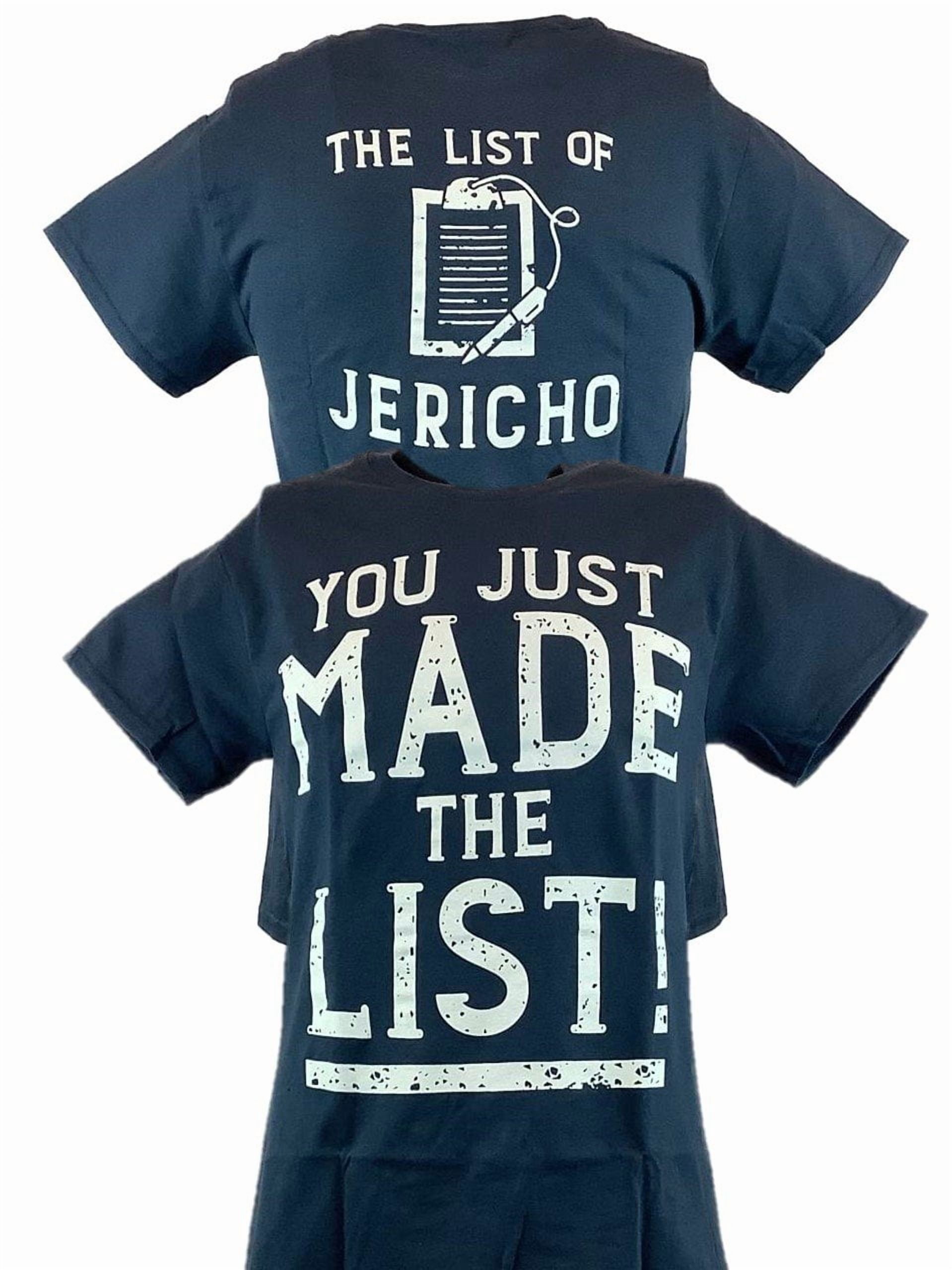 Chris Jericho WWE 'You Just Made The List' Men's Blue T-shirt, Size L ...
