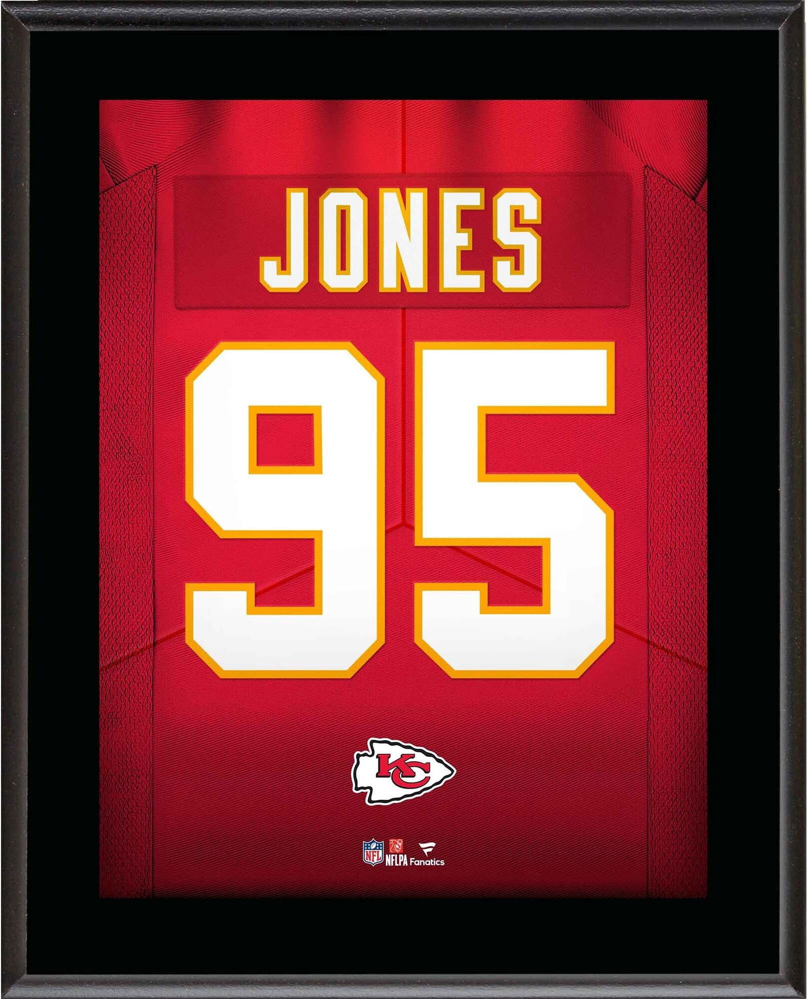 Chris Jones Kansas City Chiefs 10.5" x 13" Jersey Number Sublimated ...
