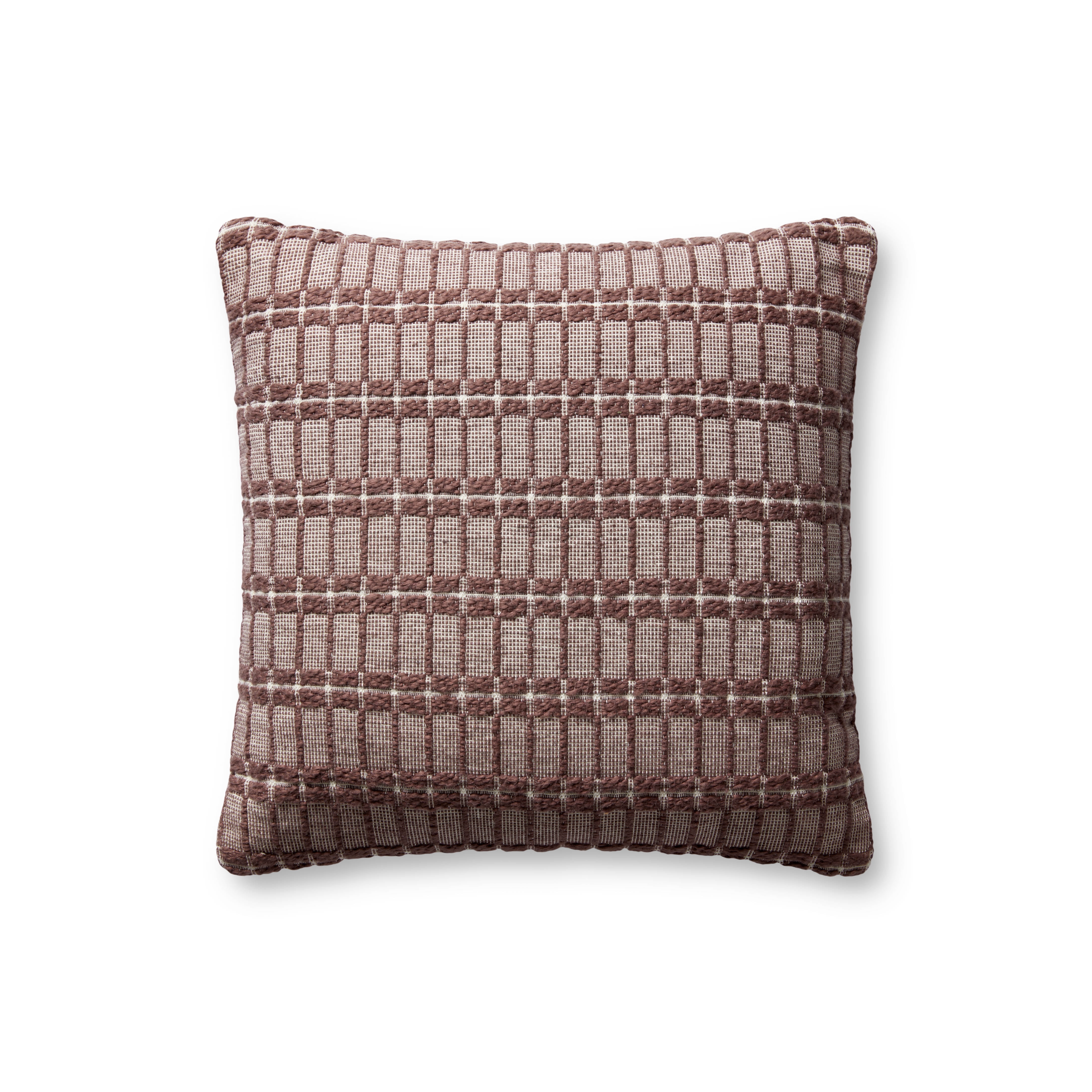 Chris Loves Julia x Loloi Poe Burgundy 18'' x 18'' Decorative Pillow ...
