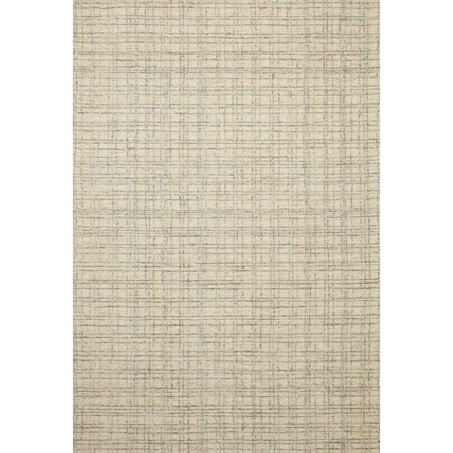 Chris Loves Julia x Loloi Polly Plaid Antique Mist 9-3 x 13 Wool Jute ...