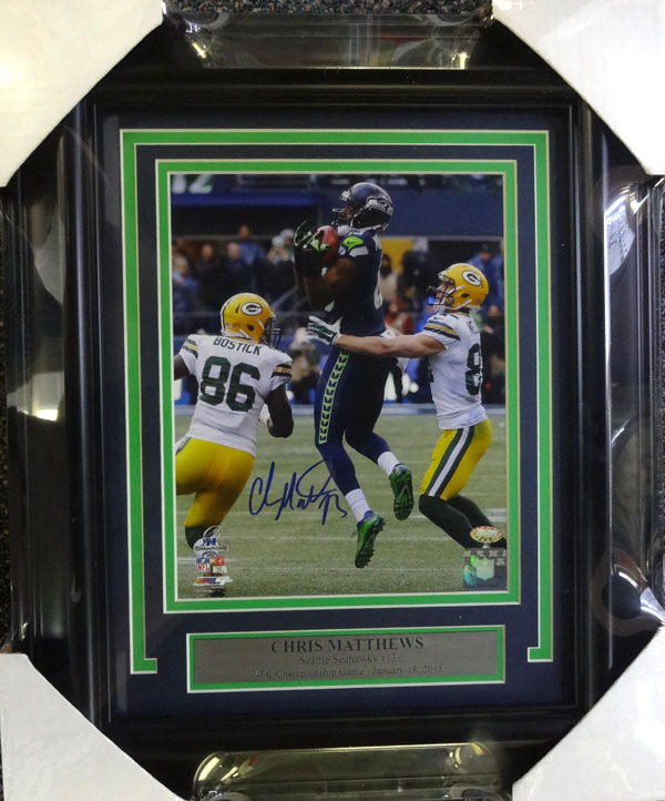 Chris Matthews Autographed Framed 8x10 Photo Seattle Seahawks The ...