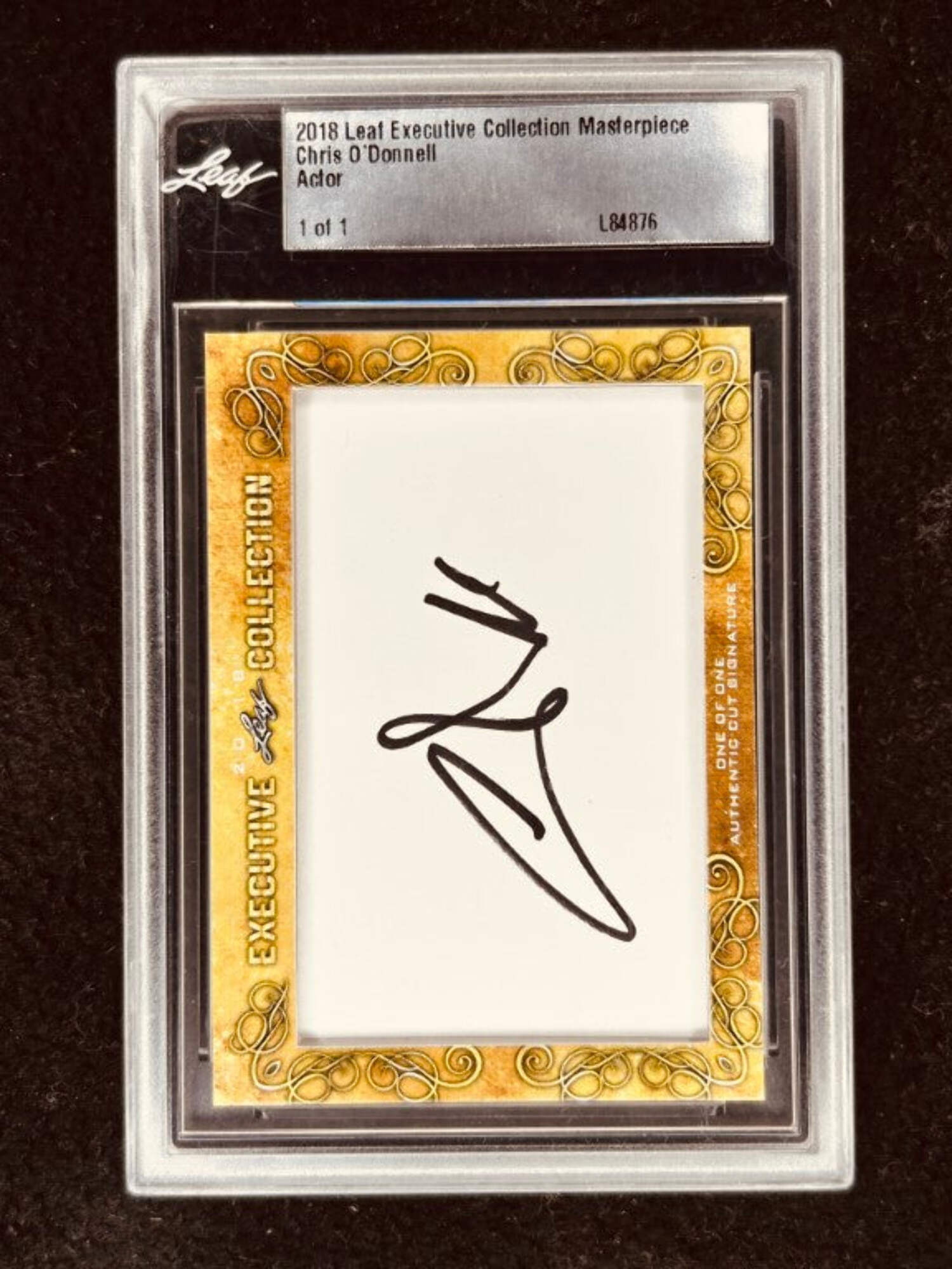 Chris O'Donnell 2018 Leaf Masterpiece Cut Signature certified autograph ...