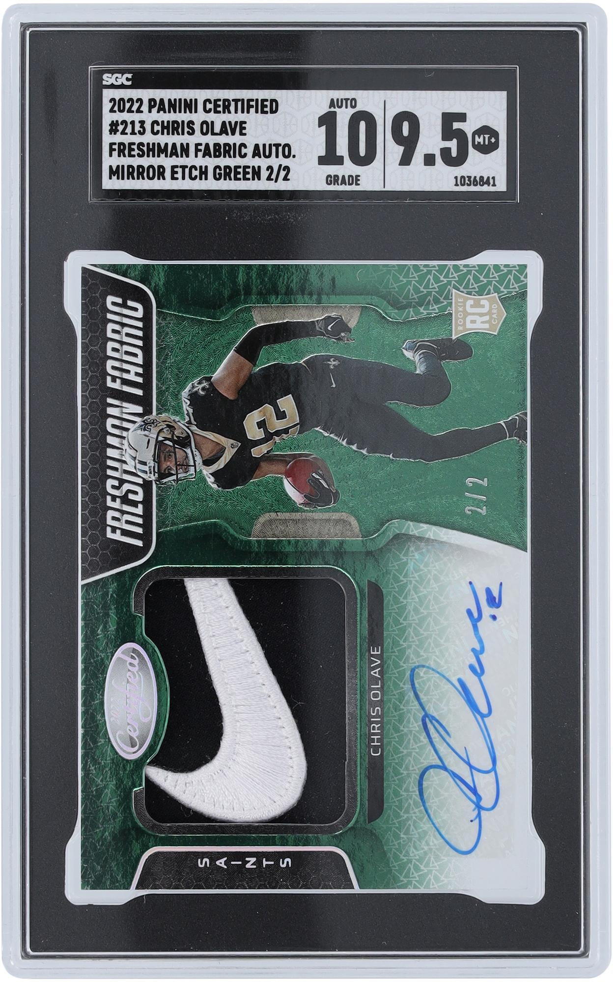Chris Olave New Orleans Saints Autographed 2022 Panini Certified Swoosh ...
