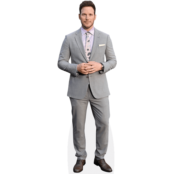 Chris Pratt (Grey Suit) Mini Cardboard Cutout Standee - Walmart.com