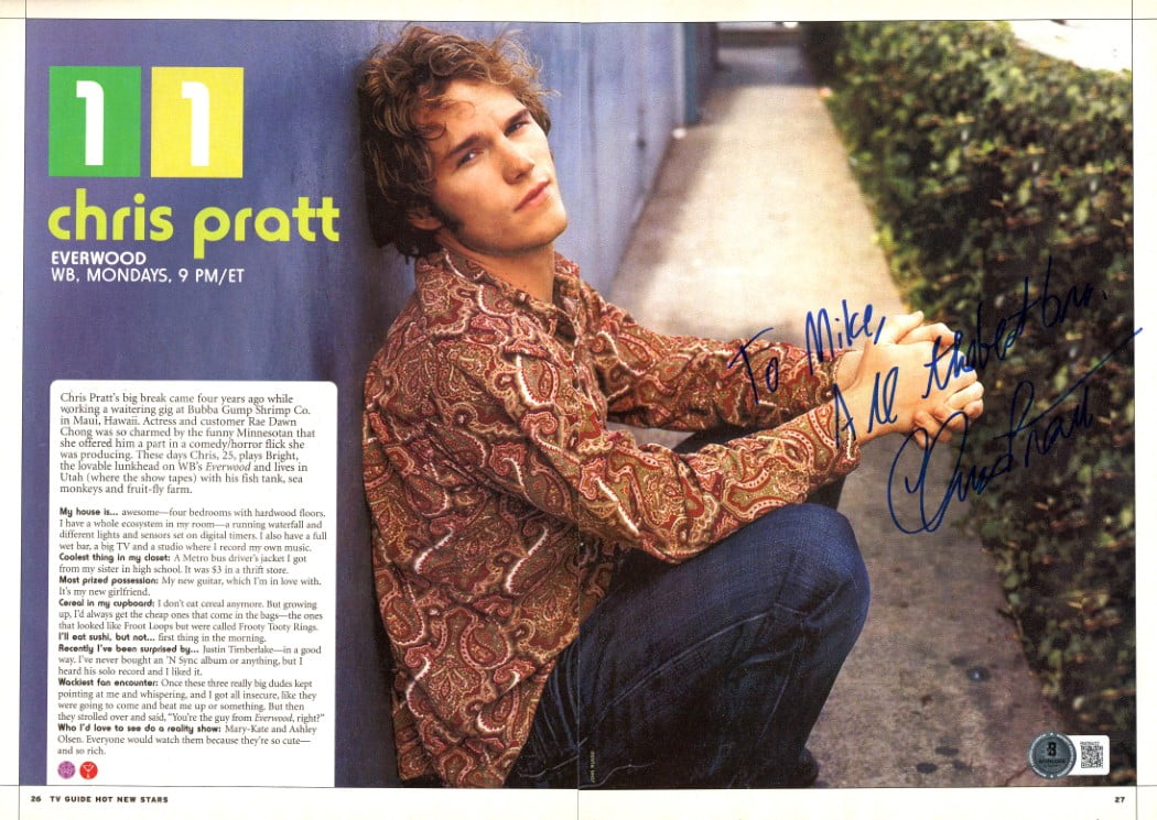 Chris Pratt Signed Autographed Magazine Photo Everwood Bright Abbott ...