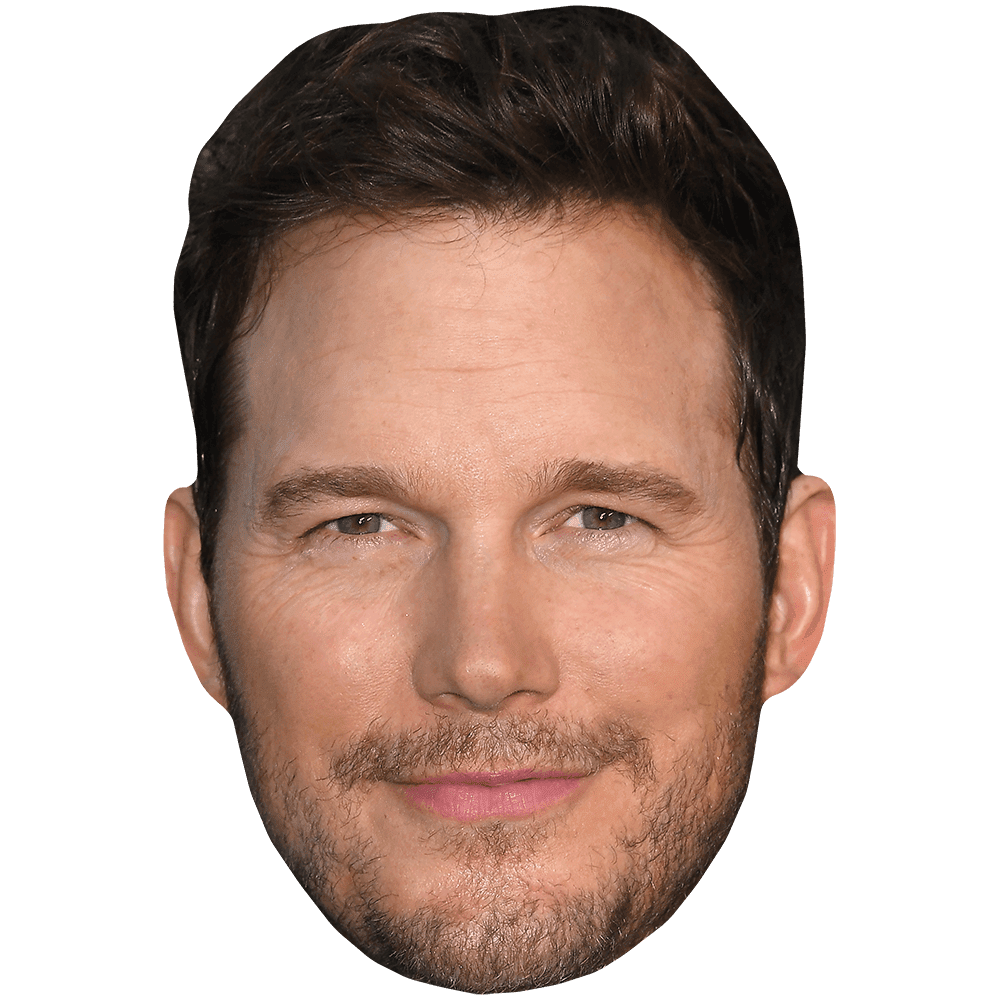 Chris Pratt (Stubble) Celebrity Mask, Flat Card Face, Fancy Dress Mask ...