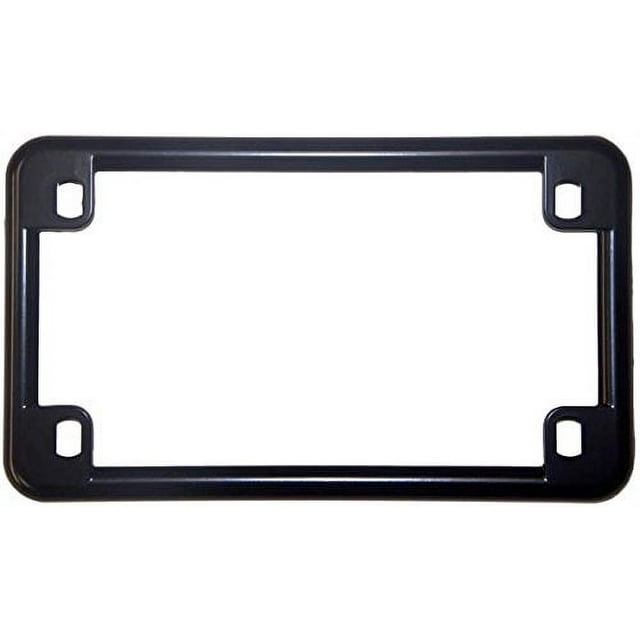 Chris Products 0610 Black Chrome Finish Motorcycle License Plate Frame ...