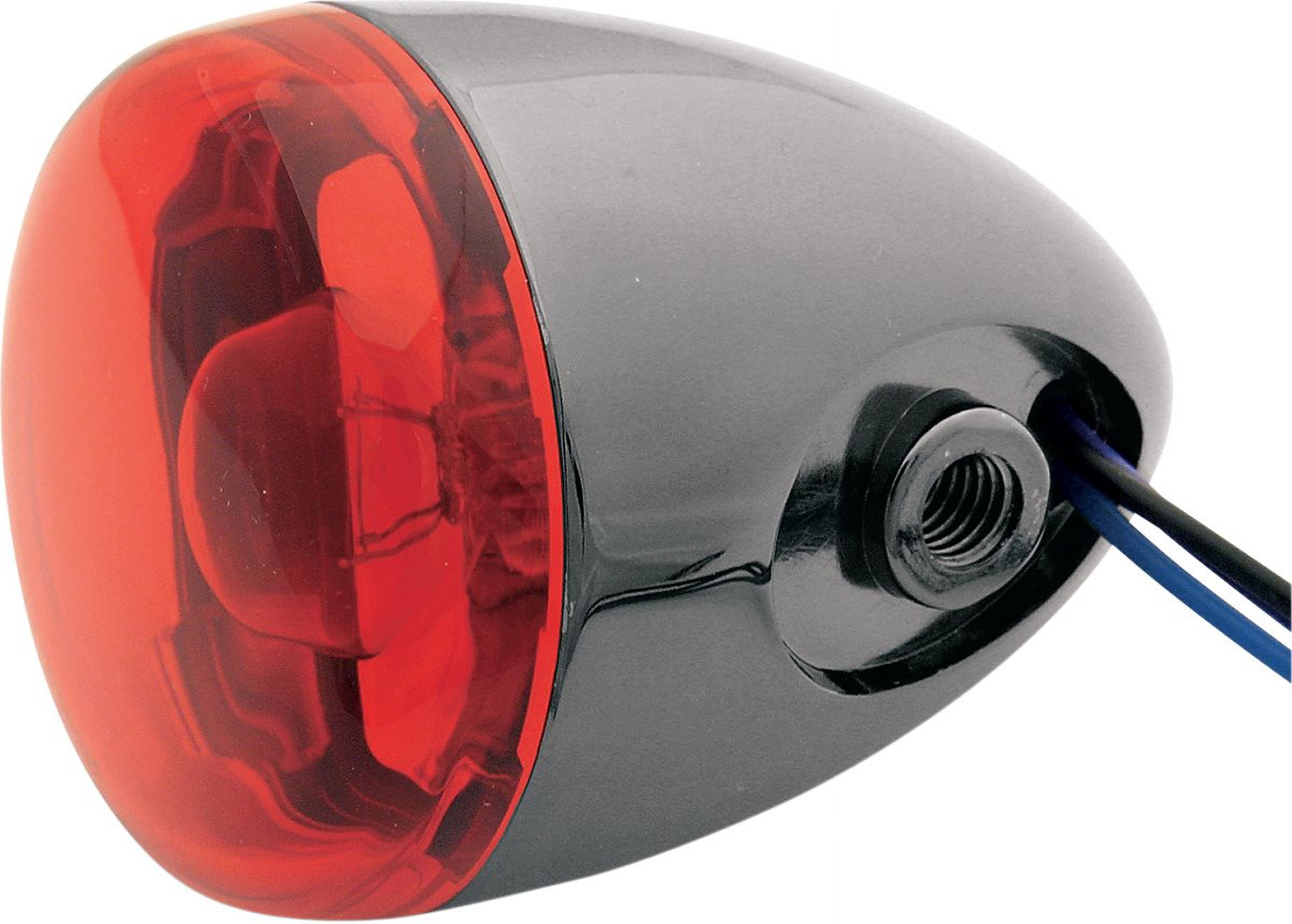 Chris Products Black Nickel Custom Turn Signal w/ Red Lens (8887R-BN ...