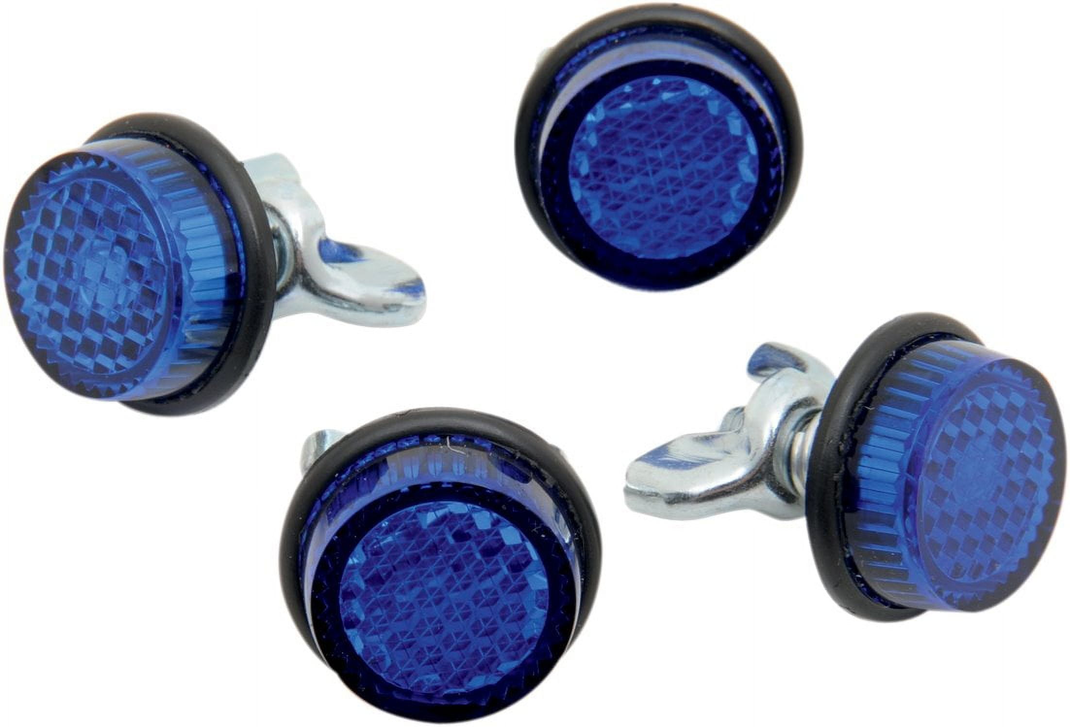 Chris Products Blue License Plate Reflectors 4 Count (CH4B) - Walmart.com