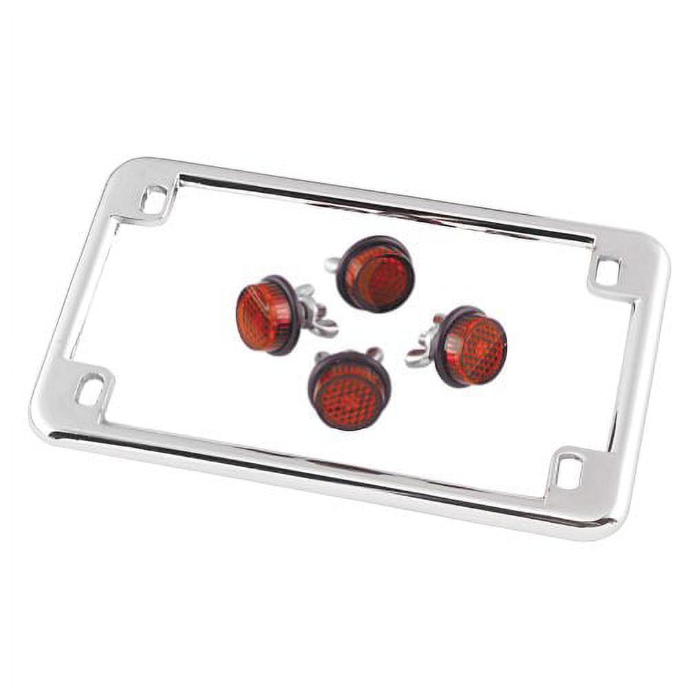 Chris Products License Plate Frames with Reflectors - Red Reflectors ...