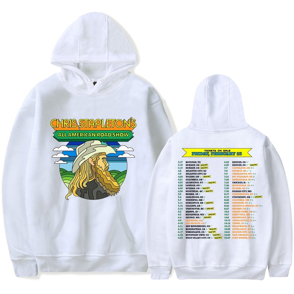 Chris Stapleton 2025 Tour Merch Hoodie long sleeved retro fashion men's ...