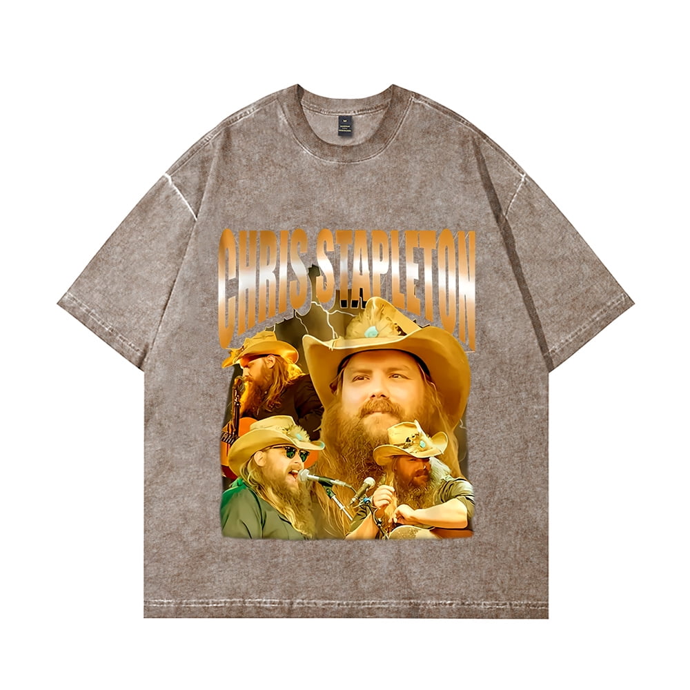 Chris Stapleton 2025 Tour Merch T-Shirt Short Sleeve Vintage Fashion ...