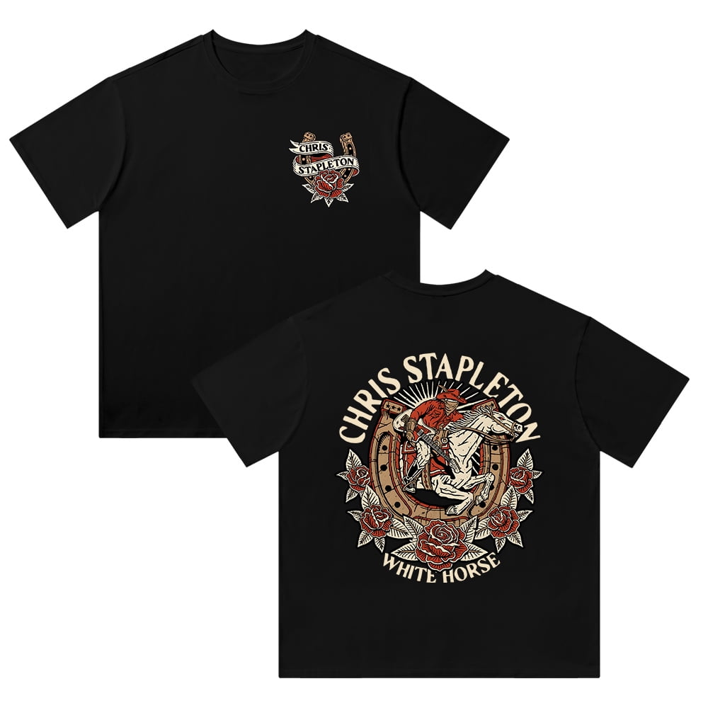 Chris Stapleton 2025 Tour Merch T-Shirt Short Sleeve Vintage Fashion m ...