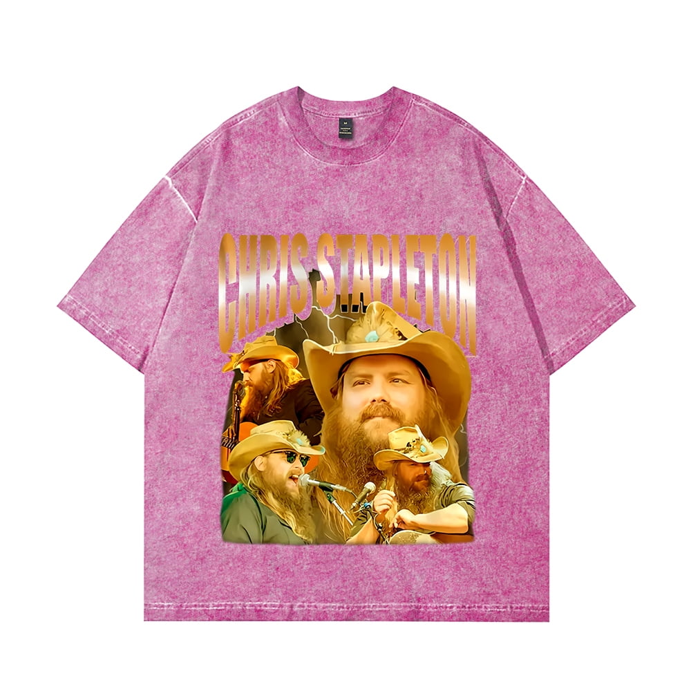 Chris Stapleton 2025 Tour Merch T-Shirt Short Sleeve Vintage Fashion ...