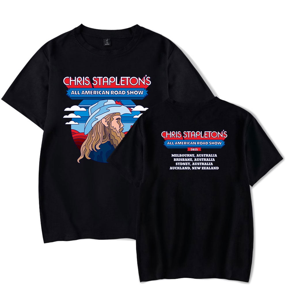 Chris Stapleton 2025 Tour Merch T-Shirt Vintage Fashion Hip Hop Top xs ...