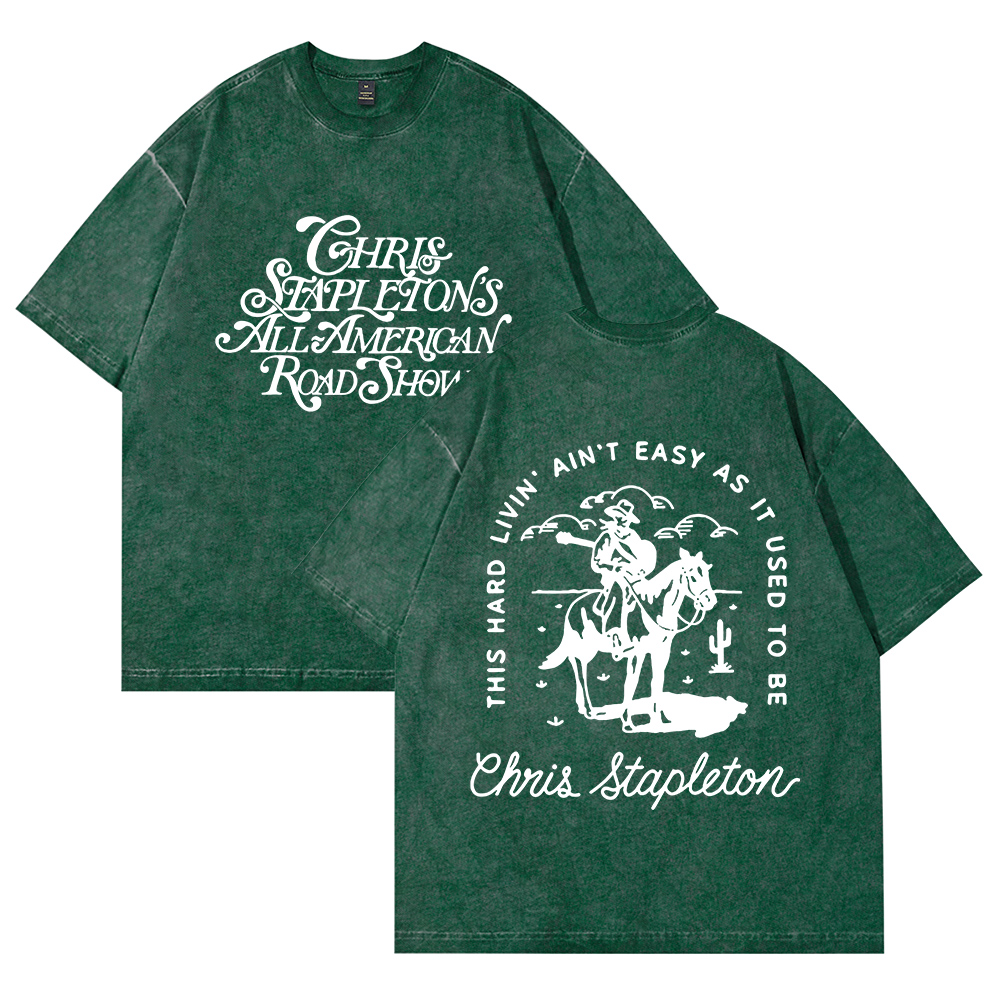 Chris Stapleton 2025 Tour Merch T-shirt Short Sleeve Men Women Vintage ...